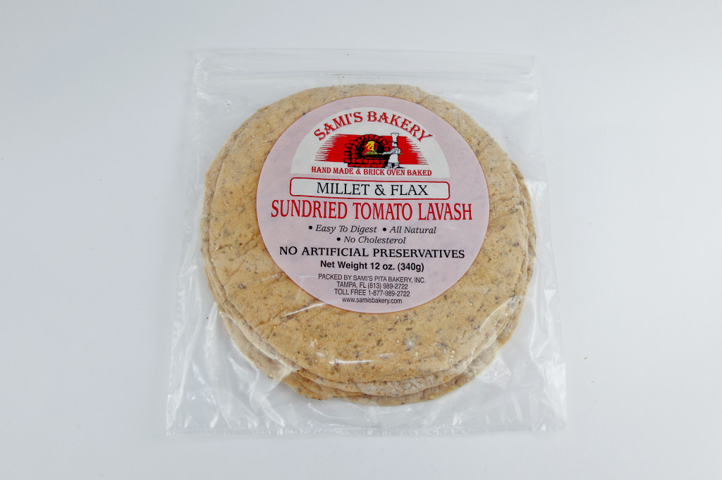 Millet and Flax Sundried Tomato Lavash - Sami's Bakery