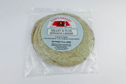 Millet and Flax Spinach Lavash - Sami's Bakery