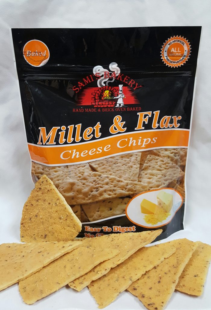 Millet & Flax Cheese Chips - Sami's Bakery