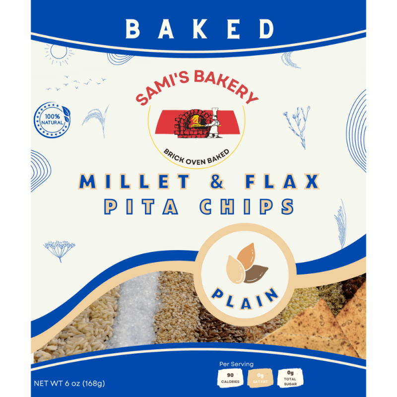 Millet & Flax Plain Chips - Sami's Bakery